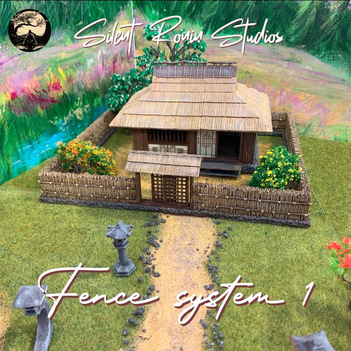 3D Printable Japanese Fence #1 by Silent Ronin Studios